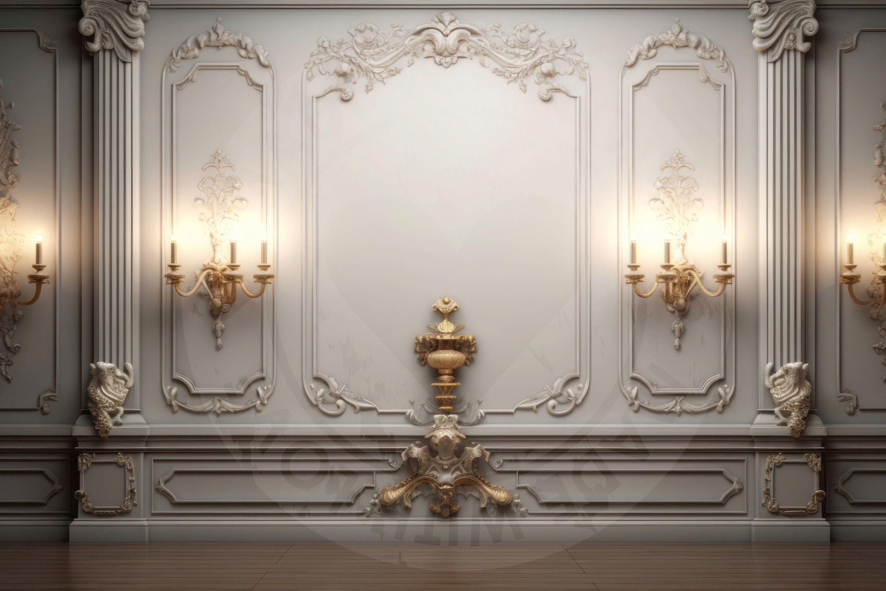 12 Digital Backdrops of Mansion Wall Interiors color White for Wedding ...