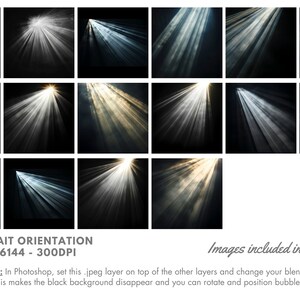 16 Digital Sun Ray Overlay Images at 300DPI (size: 6144 X 6144) for ...