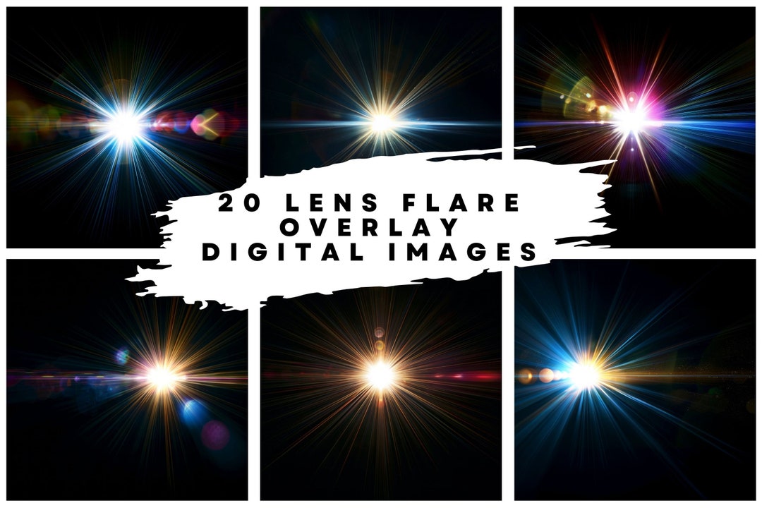 20 Lens Flare Overlay Images at 300DPI (size: 6144 X 6144) for Dance ...