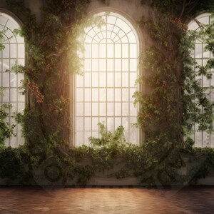 12 Digital Backdrops of Ivy Covered Window Interiors for Wedding ...