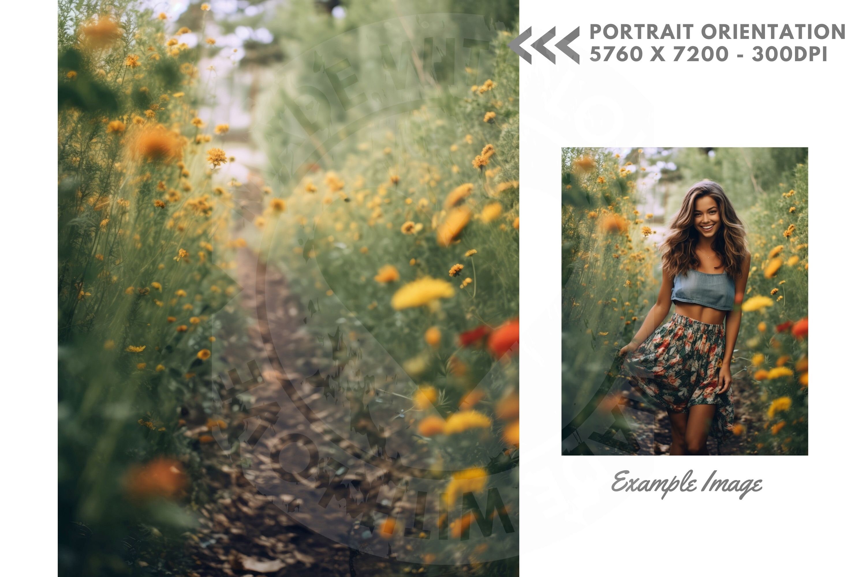 12 Digital Backdrops of Outdoor Field of Flowers Volume 2 for Wedding ...