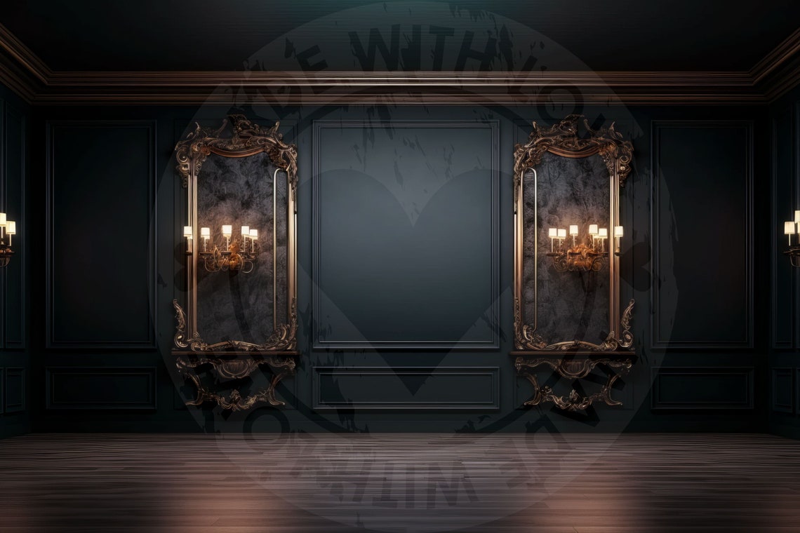 12 Digital Backdrops of Mansion Wall Interiors color Black for Wedding ...