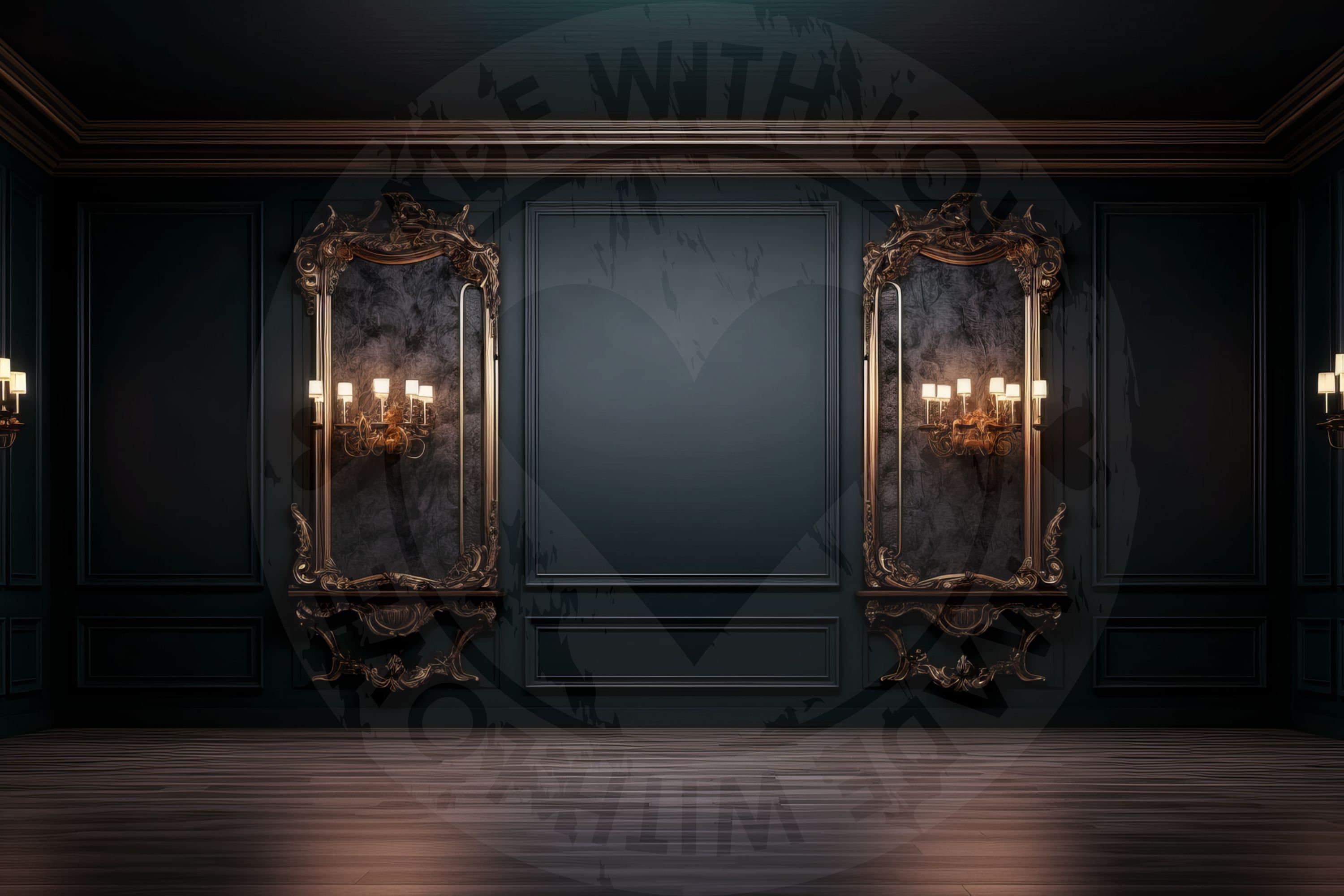 12 Digital Backdrops of Mansion Wall Interiors color Black for Wedding ...