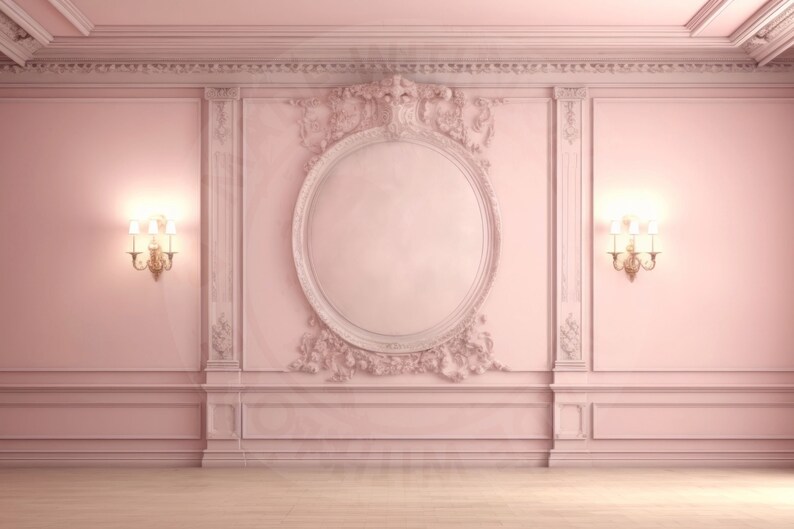 12 Digital Backdrops of Mansion Wall Interiors color Pink - Etsy