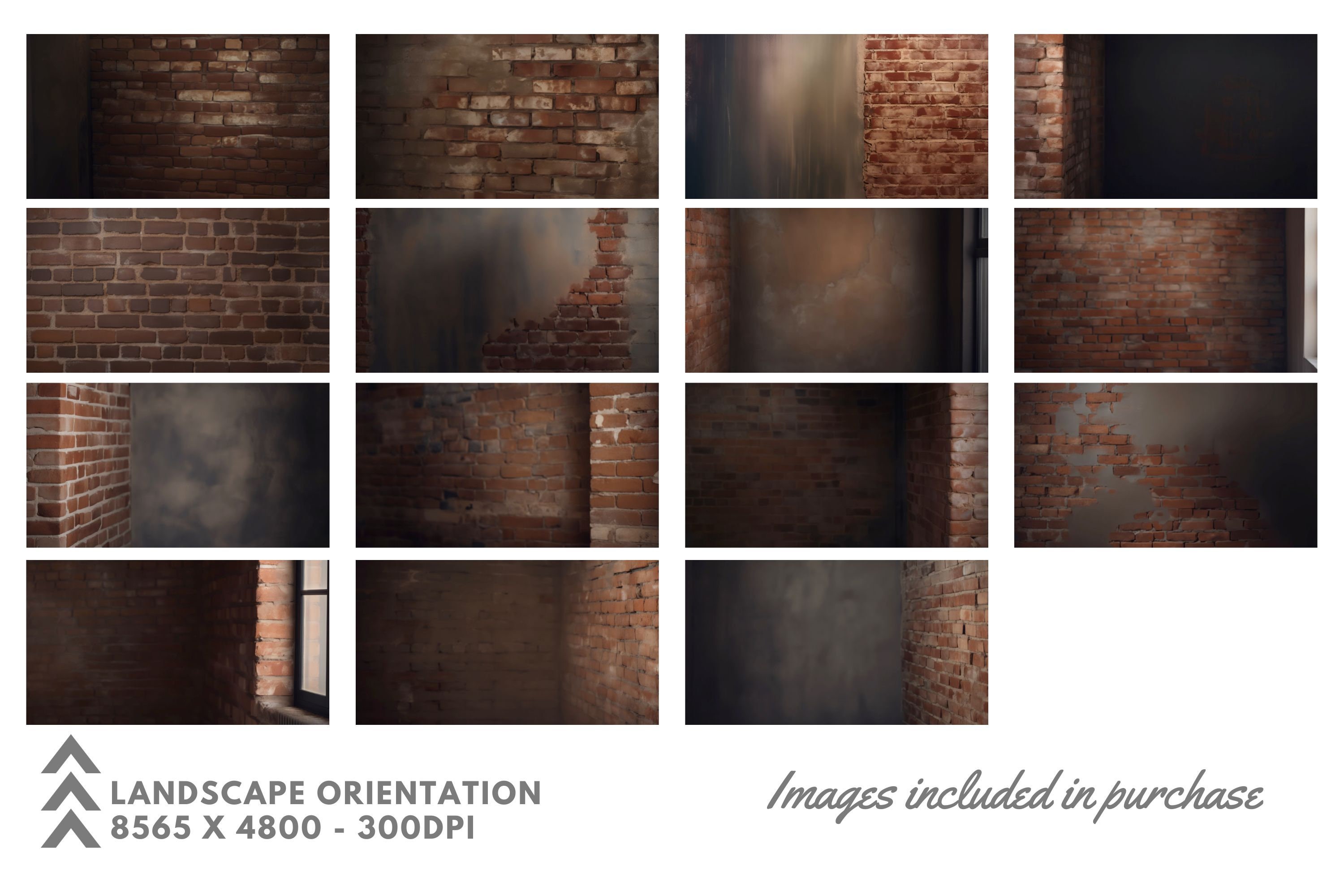 14 Brick Wall Engagement Portraiture Digital Backgrounds for Dance ...