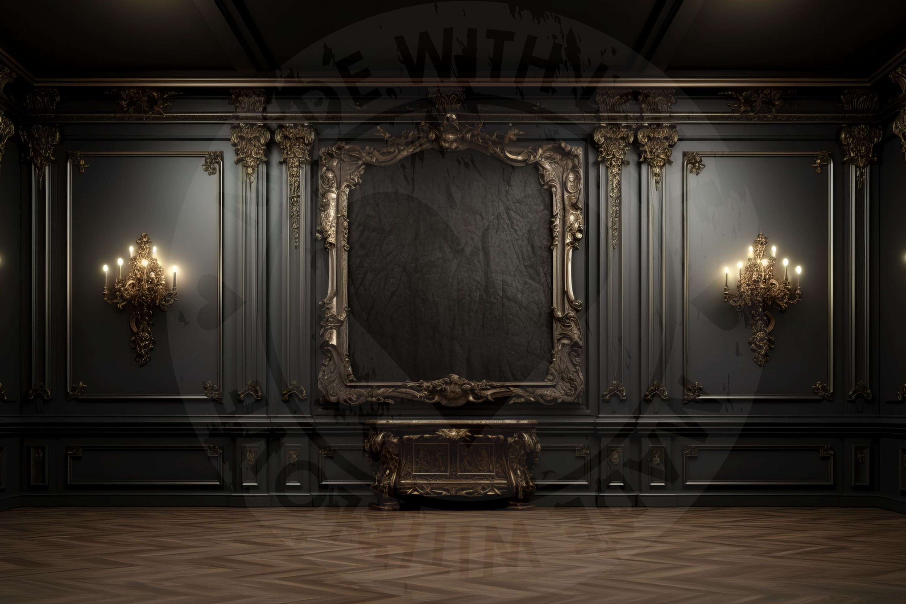 12 Digital Backdrops of Mansion Wall Interiors color Black for Wedding ...