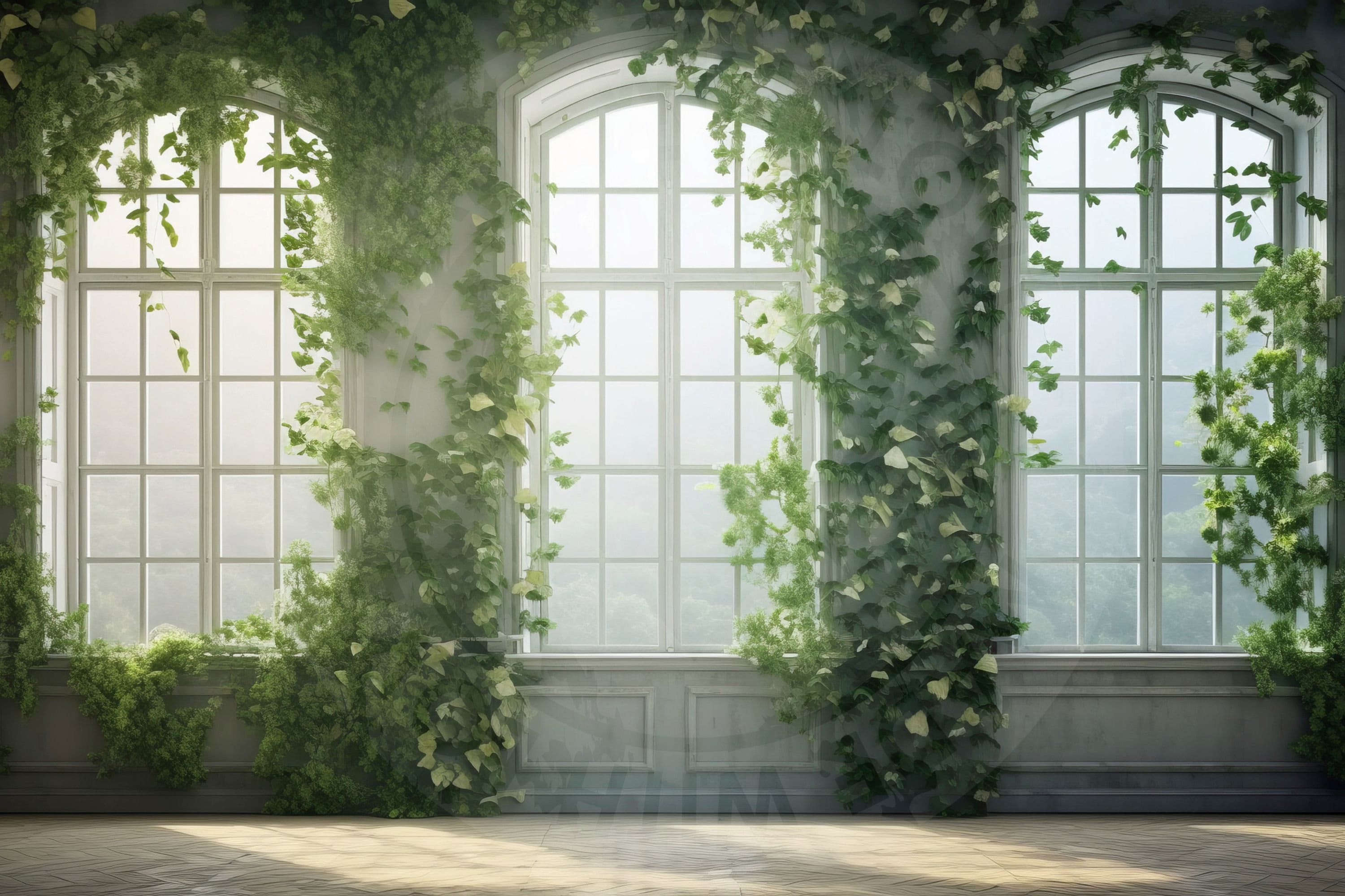 12 Digital Backdrops of Ivy Covered Window Interiors Volume 2 for ...