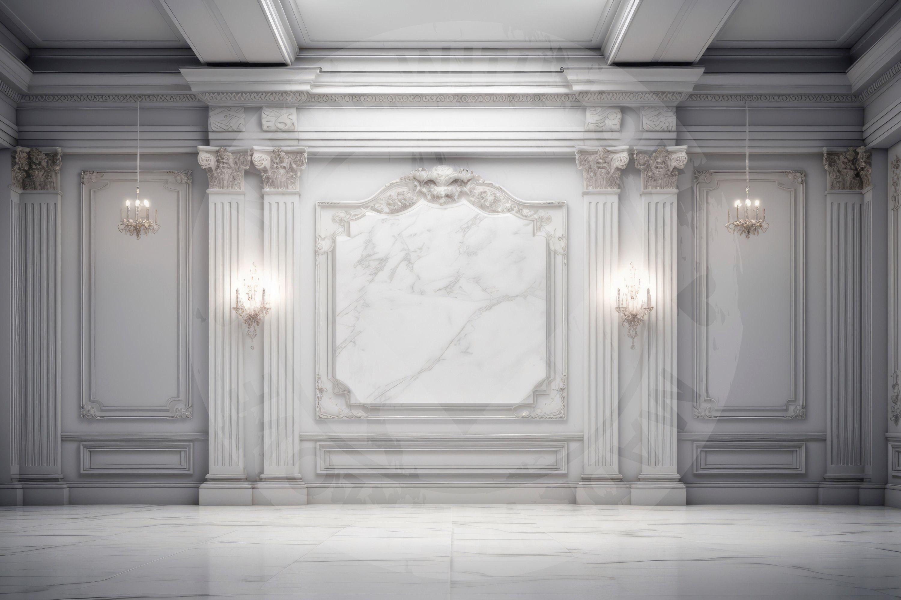 14 White Marble Background, Digital Backdrops of Mansion Marble Wall ...