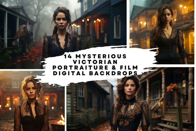 14 Mysterious Victorian Digital Backdrops for Film, Bridal, Wedding ...