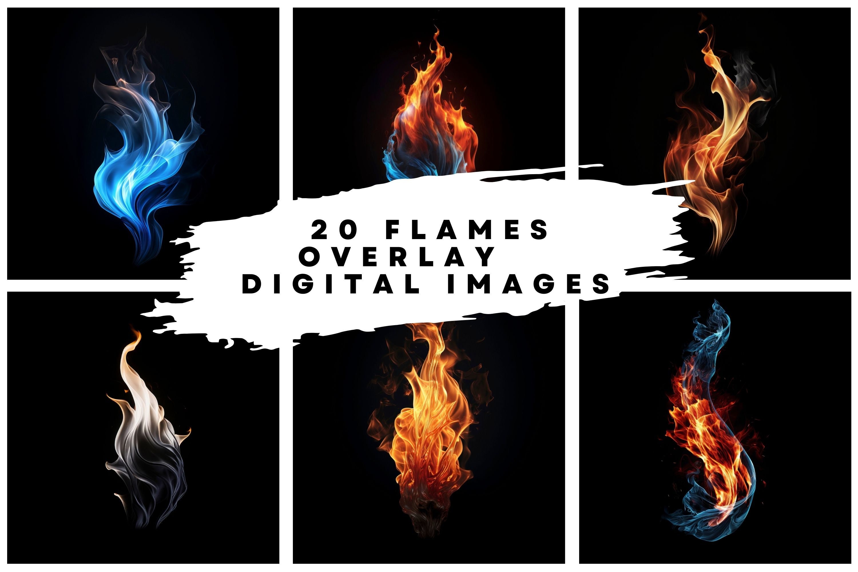 20 Digital Flames Overlay Images for Dance, Bridal, Wedding, Maternity ...