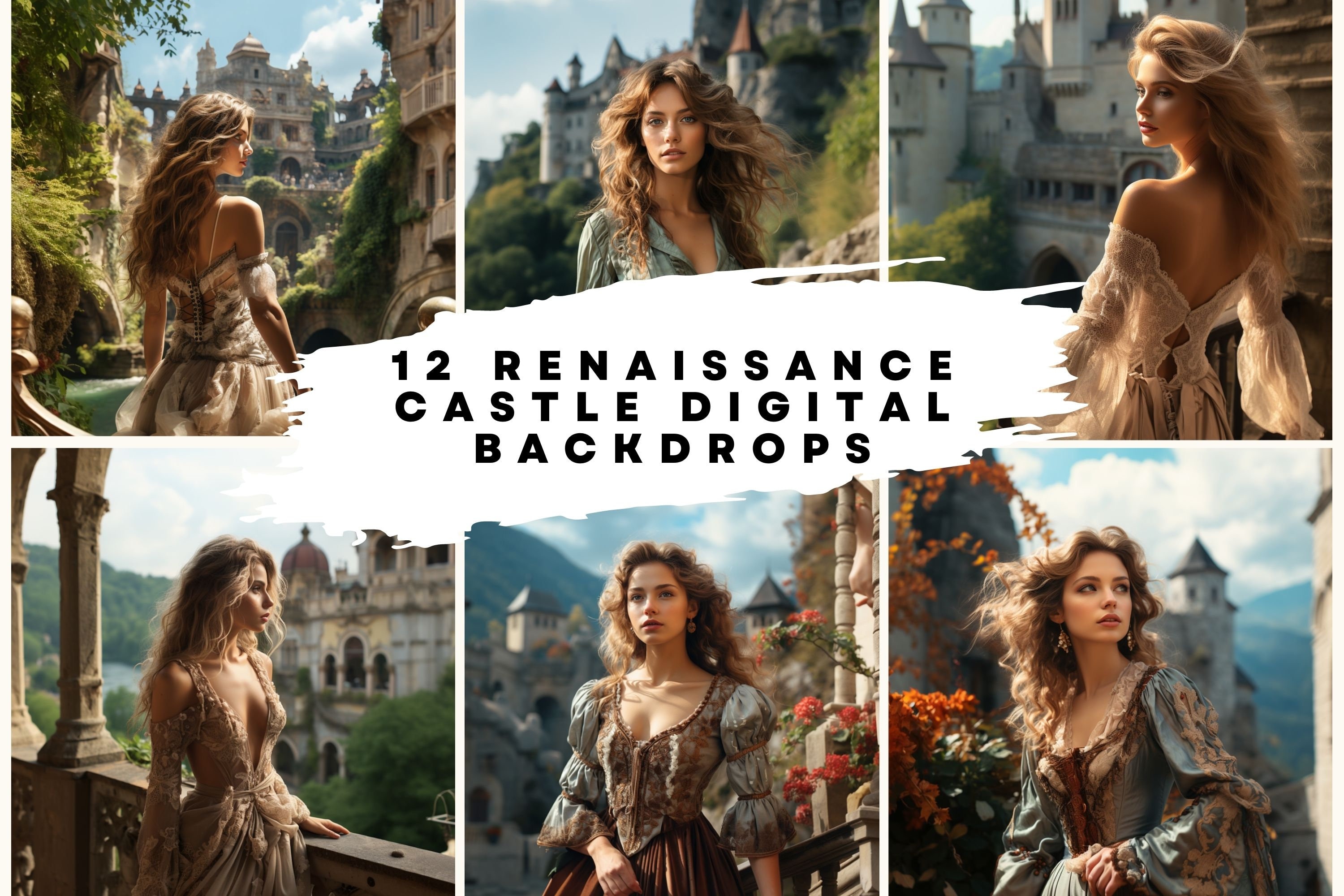 12 Castle Backdrop Renaissance Digital Images for Dance, Bridal ...