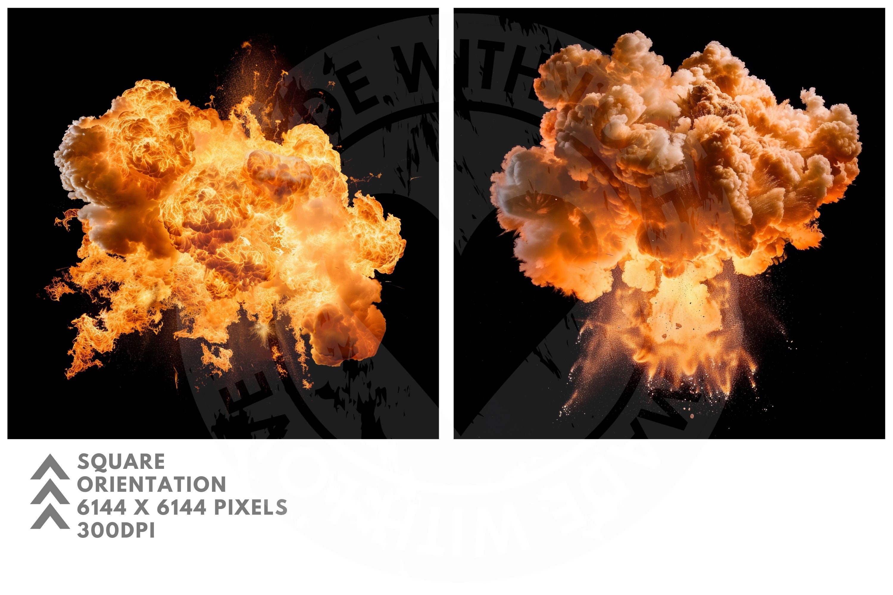 18 Digital Explosion Overlay Images Volume 2 for Dance, Sports, Film ...