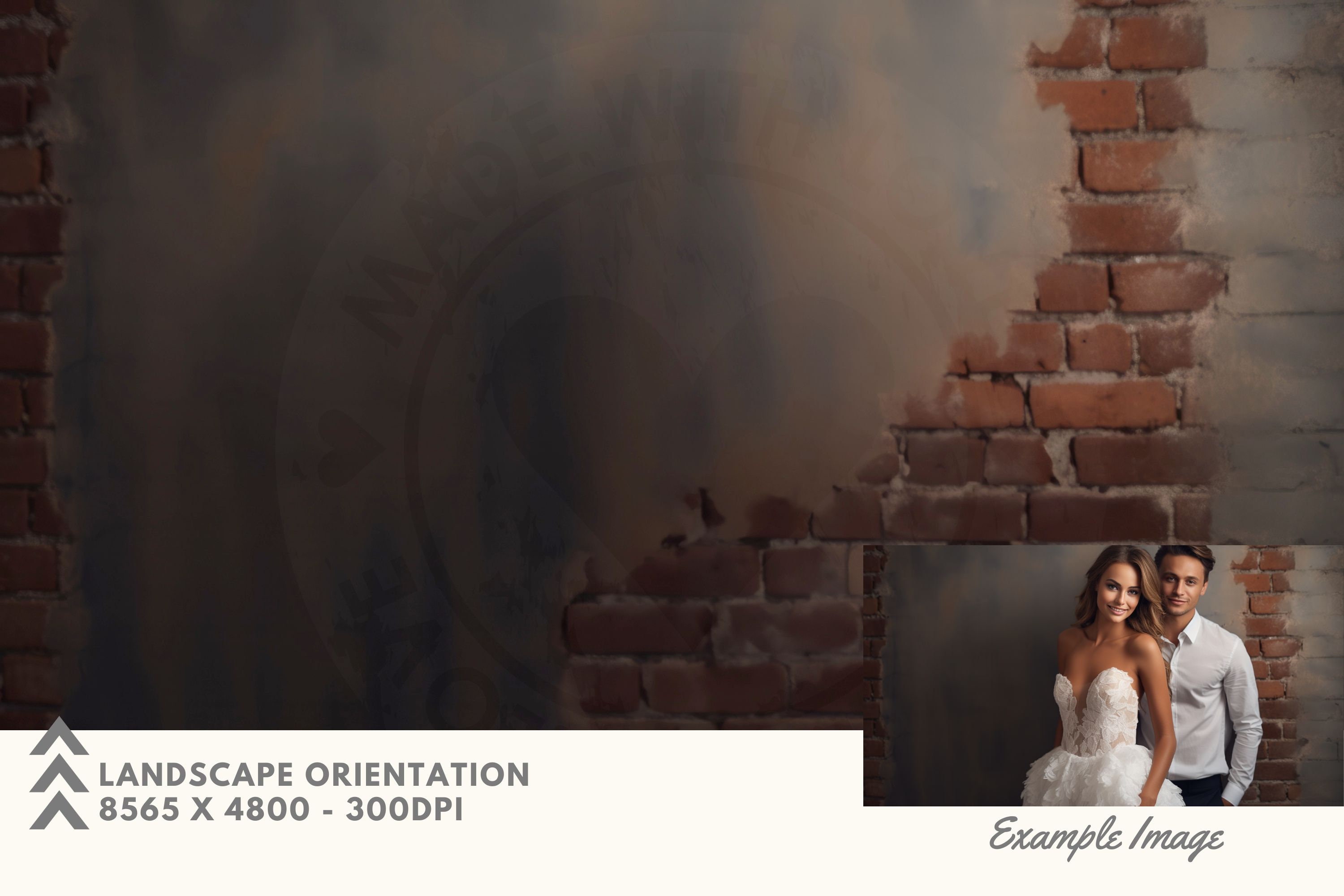 14 Brick Wall Engagement Portraiture Digital Backgrounds for Dance ...