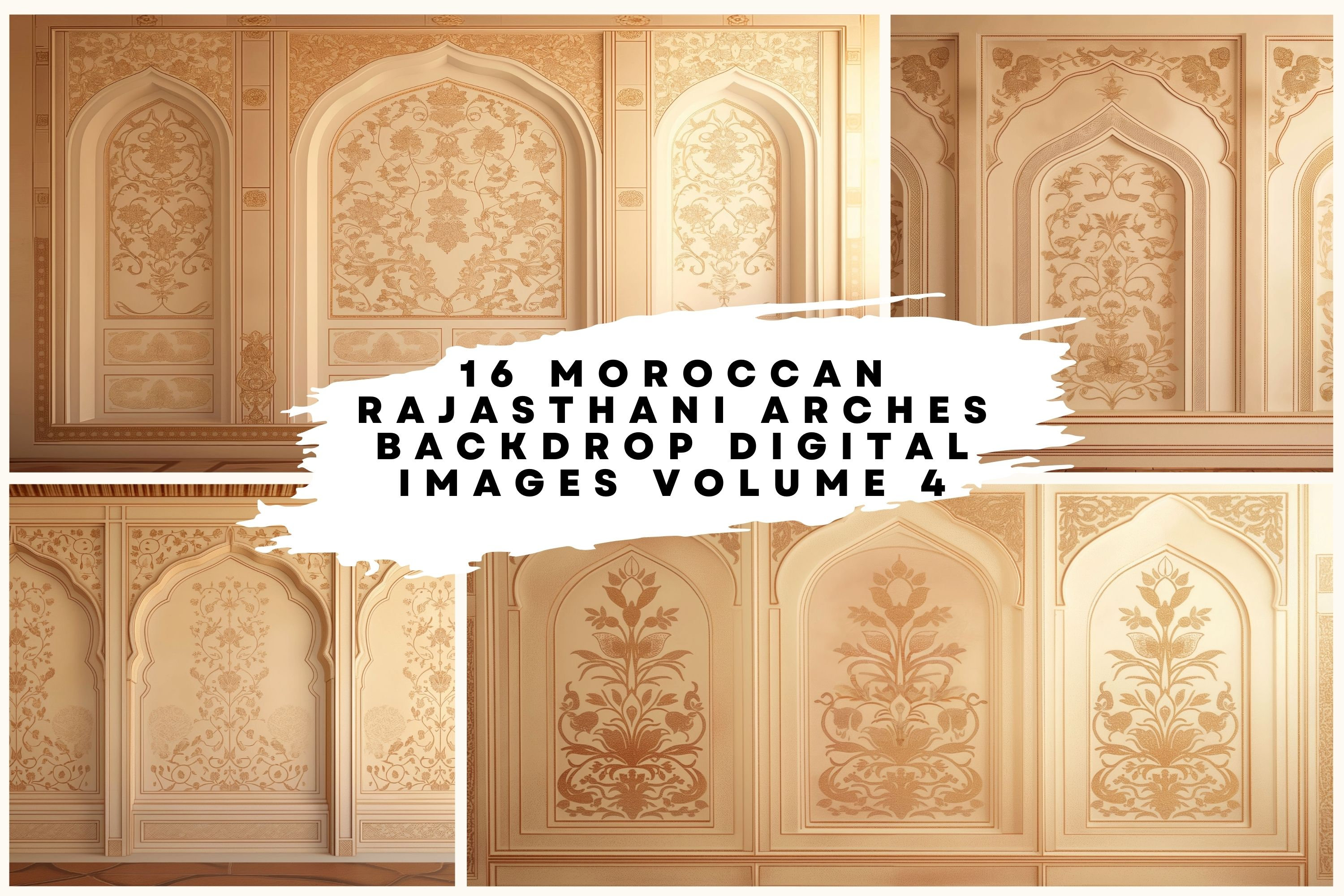 16 Moroccan Rajasthani Arches Backdrop Digital Images Vol4 - 300DPI ...