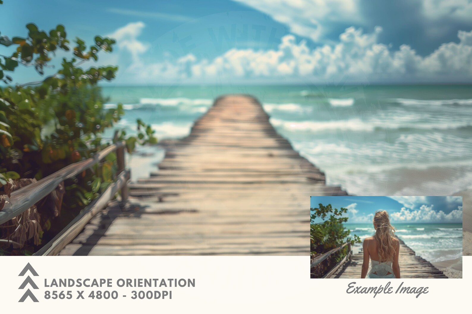 16 Beach Boardwalk Digital Backdrops at 300DPI (size: 8565 X 4800) for ...