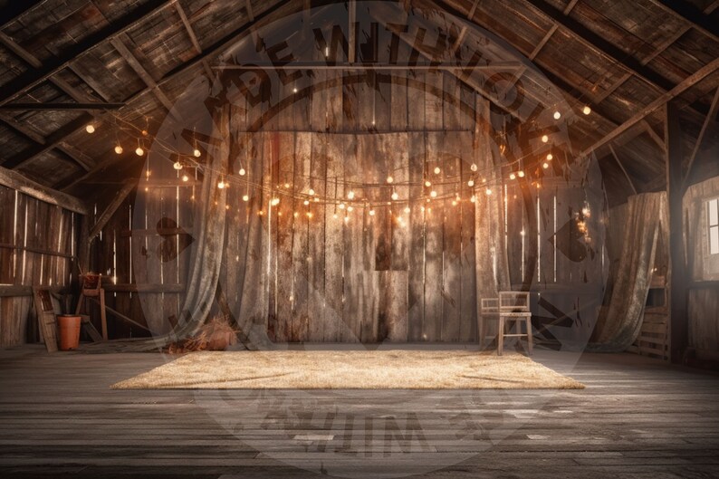 12 Digital Backdrops of Rustic Barn Interiors for Wedding - Etsy