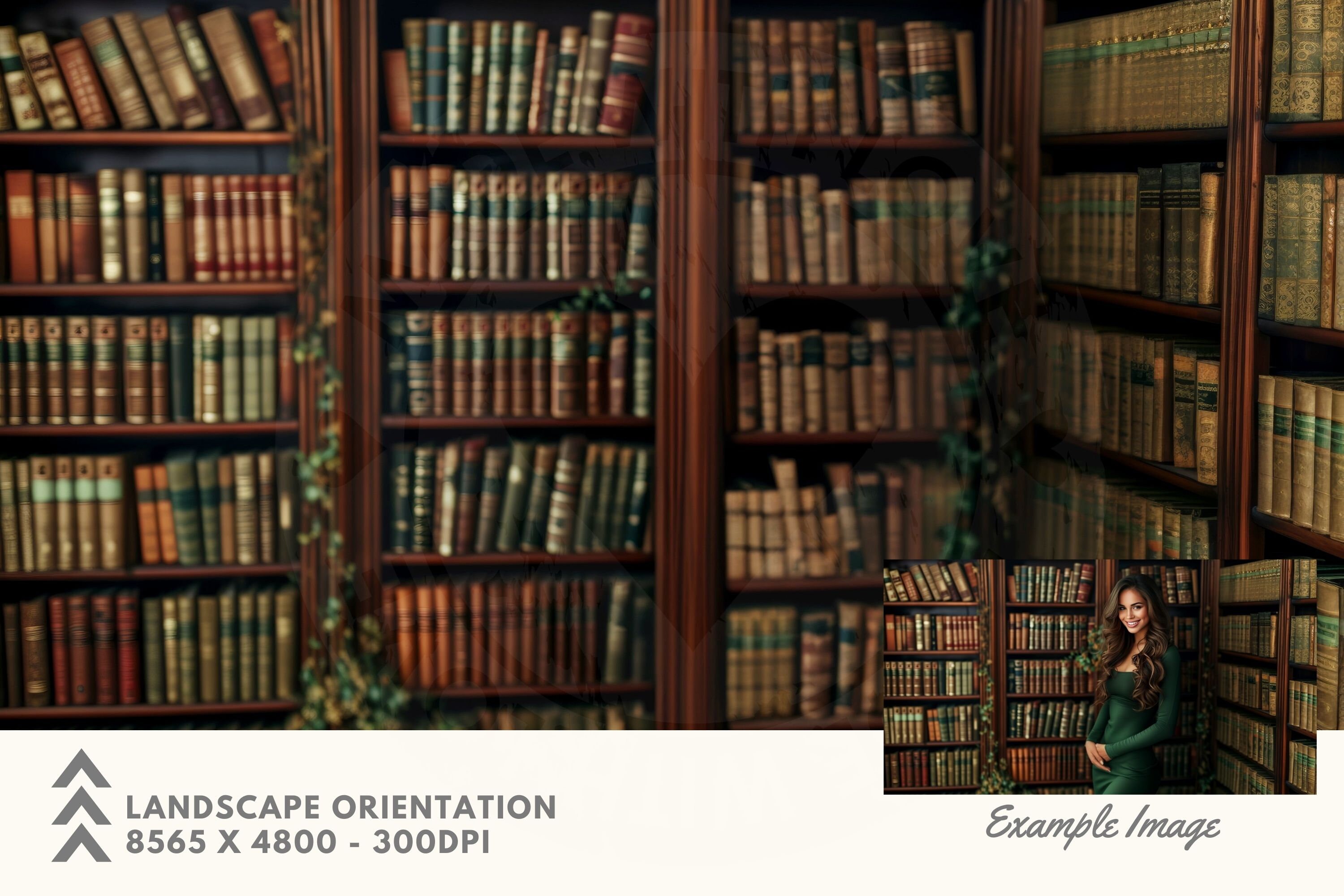 16 Digital Bookcase Background Images Volume 2 for Dance, Bridal ...