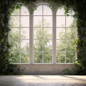 12 Digital Backdrops of Ivy Covered Window Interiors for Wedding ...