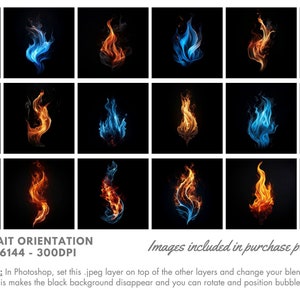 20 Digital Flames Overlay Images for Dance, Bridal, Wedding, Maternity ...