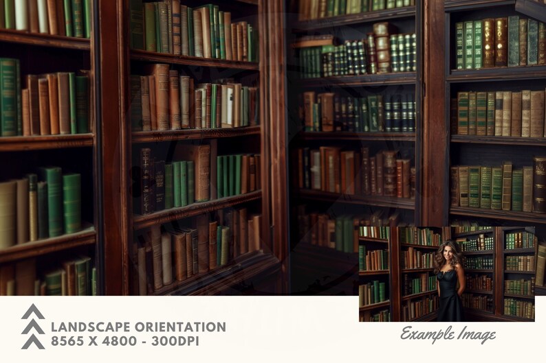 16 Digital Bookcase Background Images Volume 2 for Dance, Bridal ...