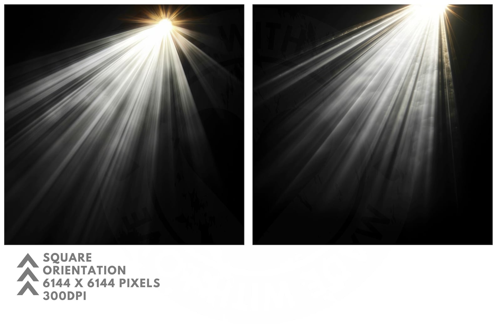 16 Digital Sun Ray Overlay Images at 300DPI (size: 6144 X 6144) for ...