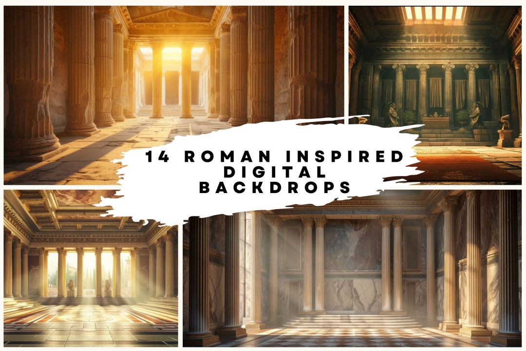 14 Digital Backdrops of Roman Inspired Wall Interiors (8565 X 4800) at ...