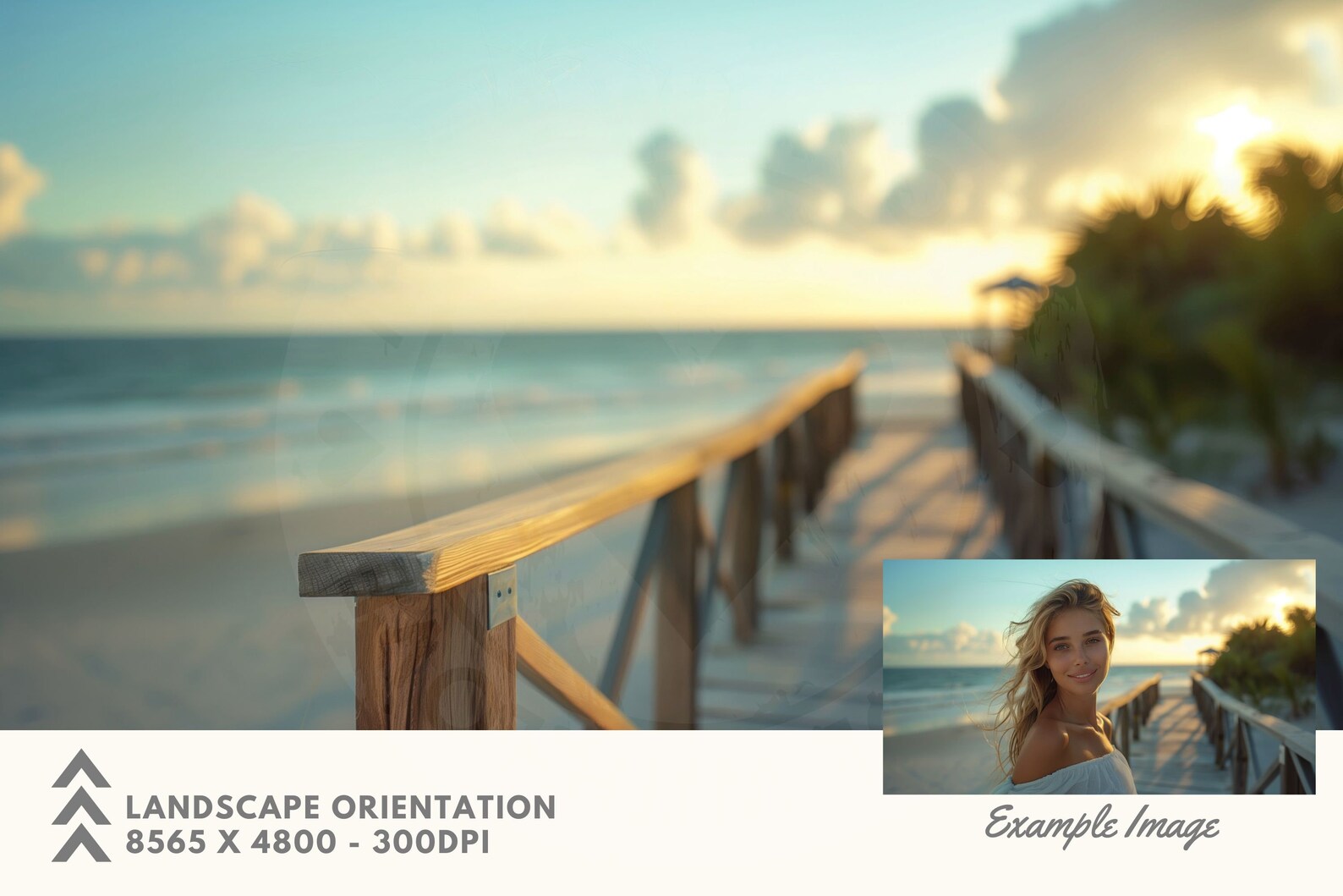 16 Beach Boardwalk Digital Backdrops at 300DPI size: 8565 X 4800 for ...