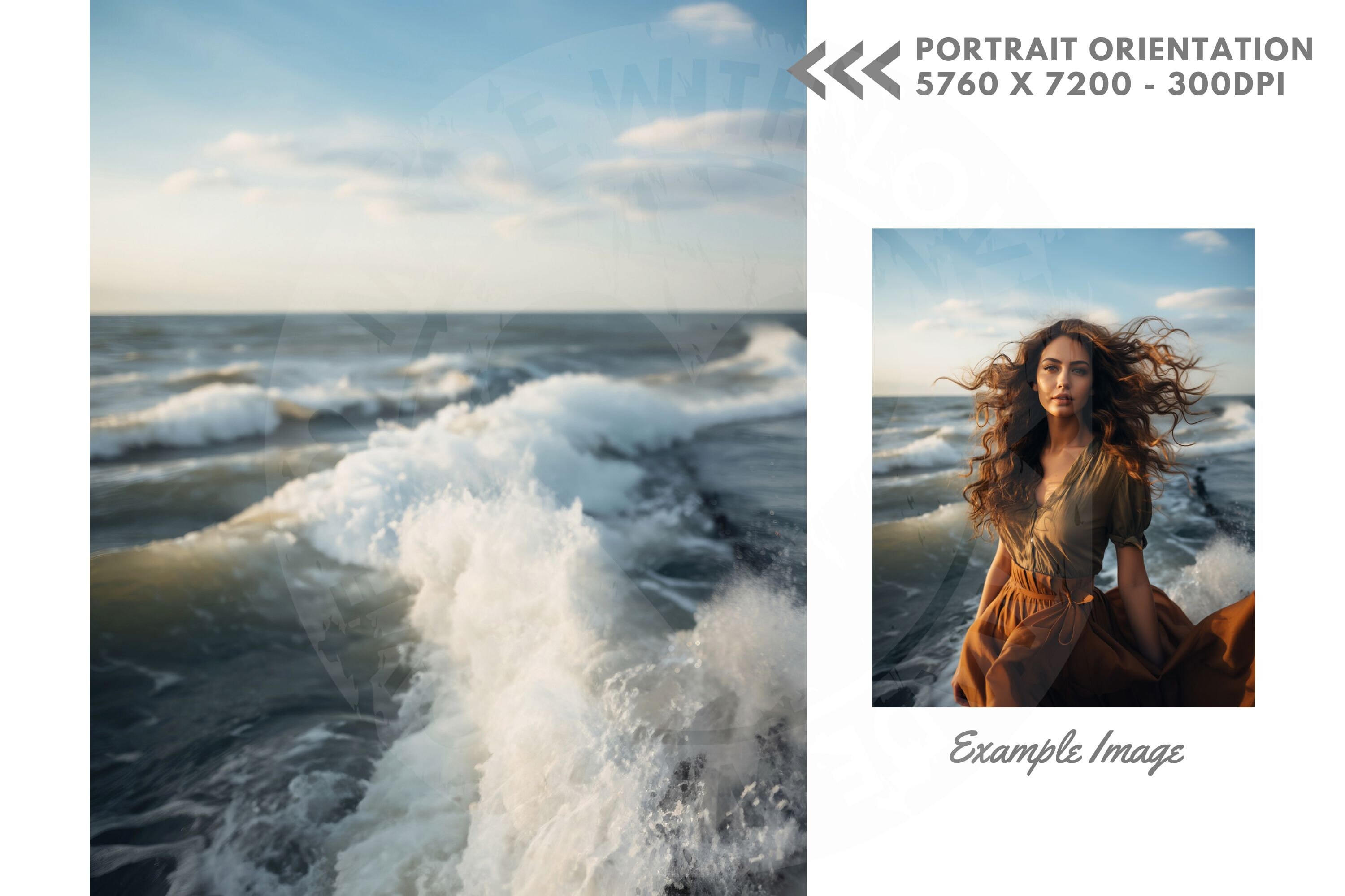 14 Waves by the Sea Digital Backgrounds for Dance, Bridal, Wedding ...