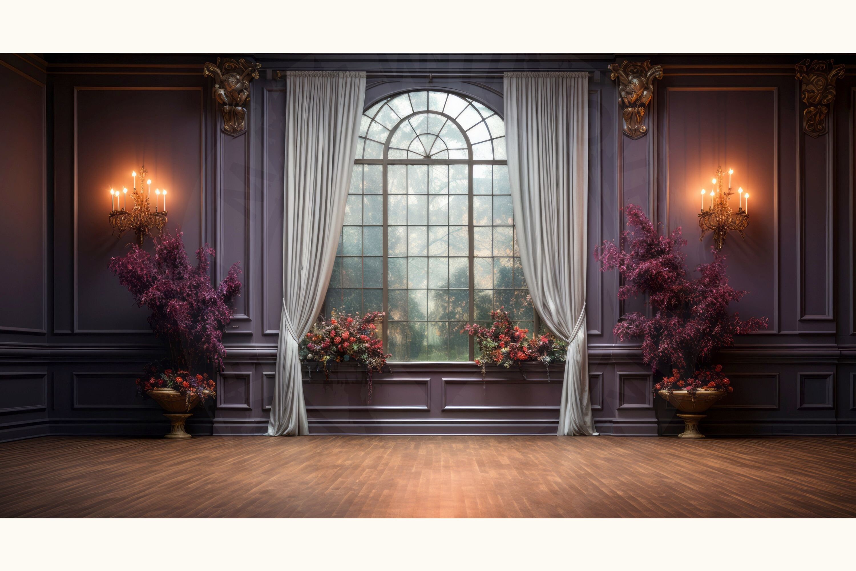 14 Digital Backdrops of Mahogany Mansion Wall Interiors - Etsy