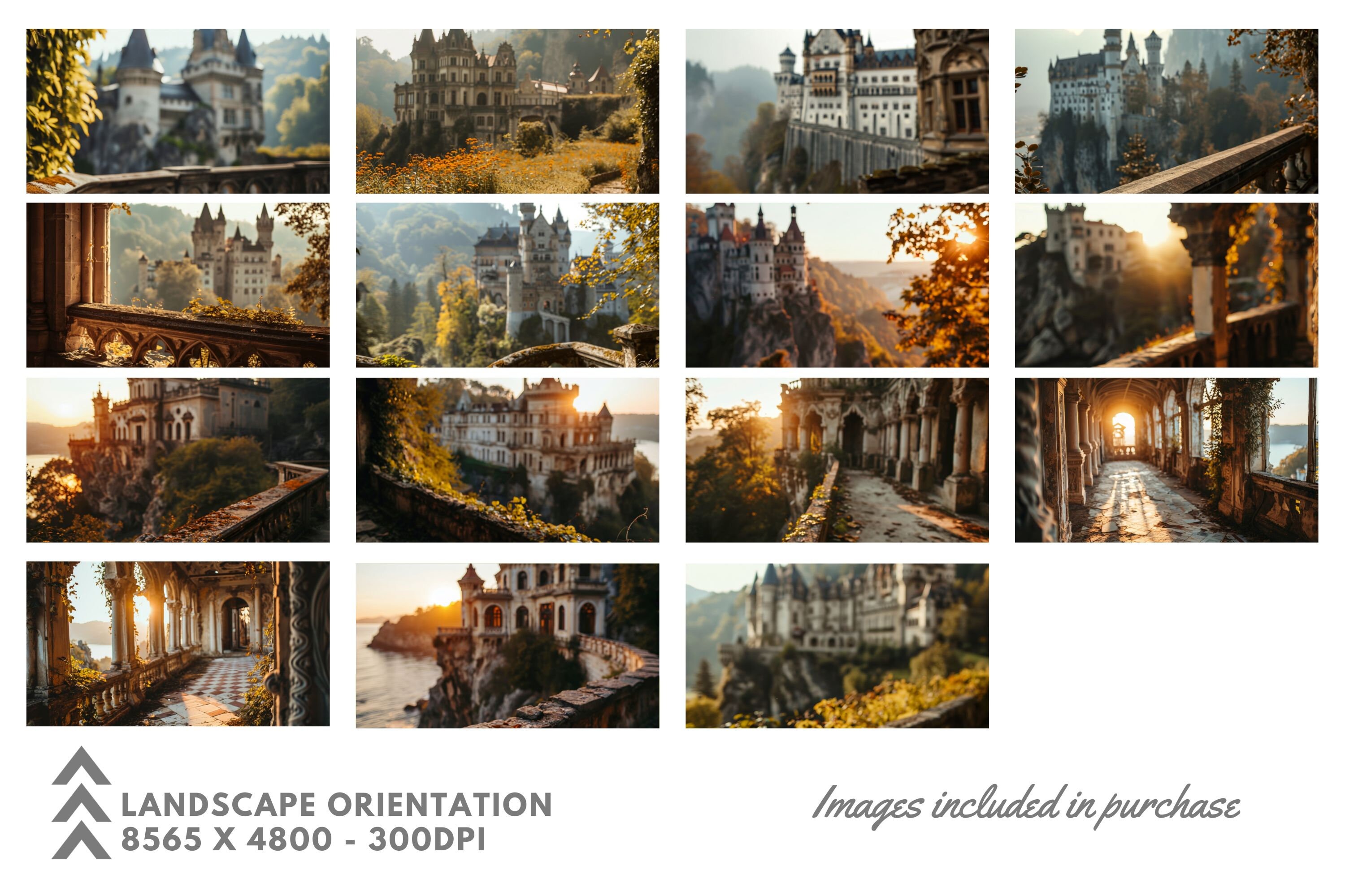 14 Castle Backdrop Renaissance Digital Images at 300DPI (size: 8565 X ...