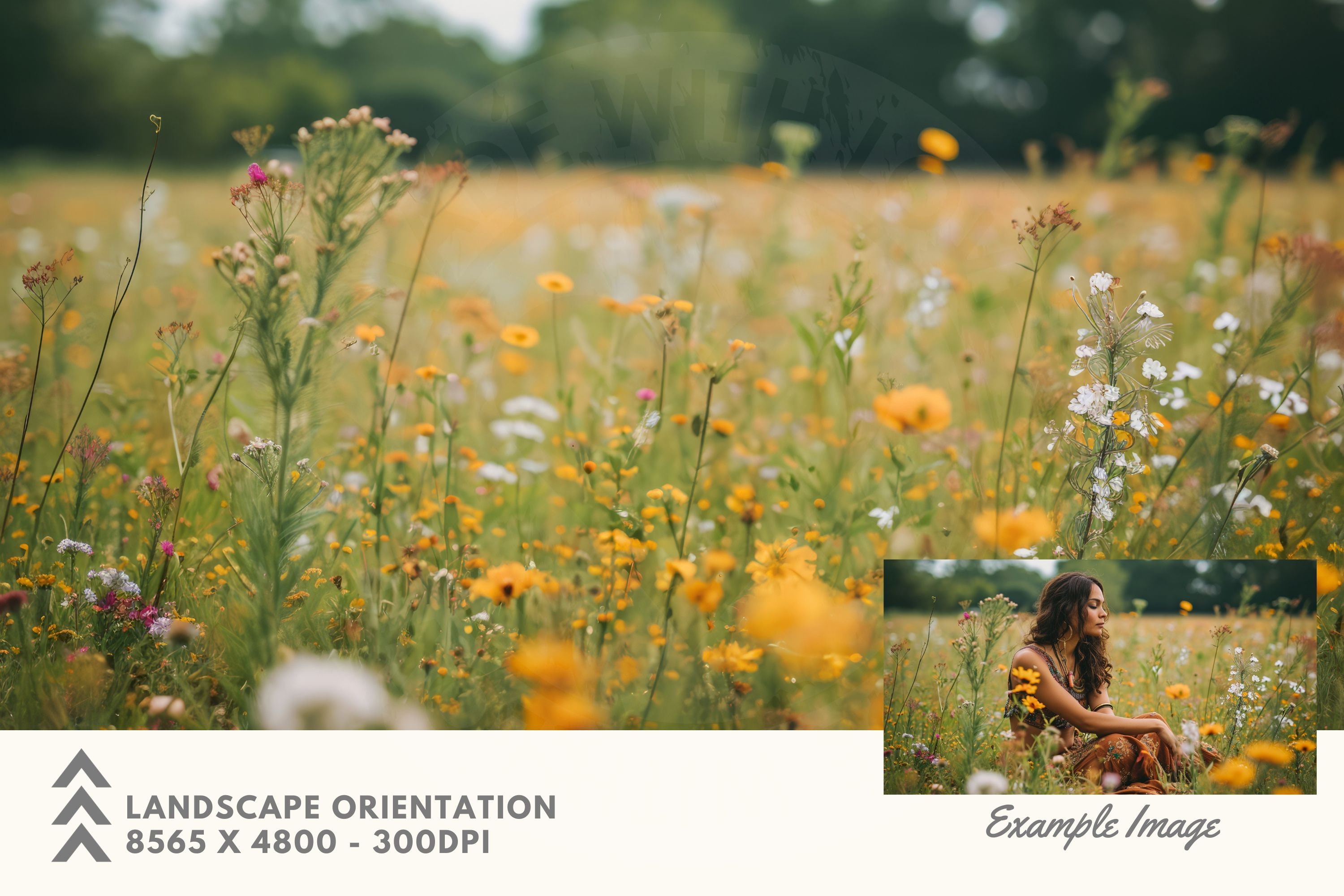 14 Field of Wildflowers Photo Background Digital Images for Bridal ...