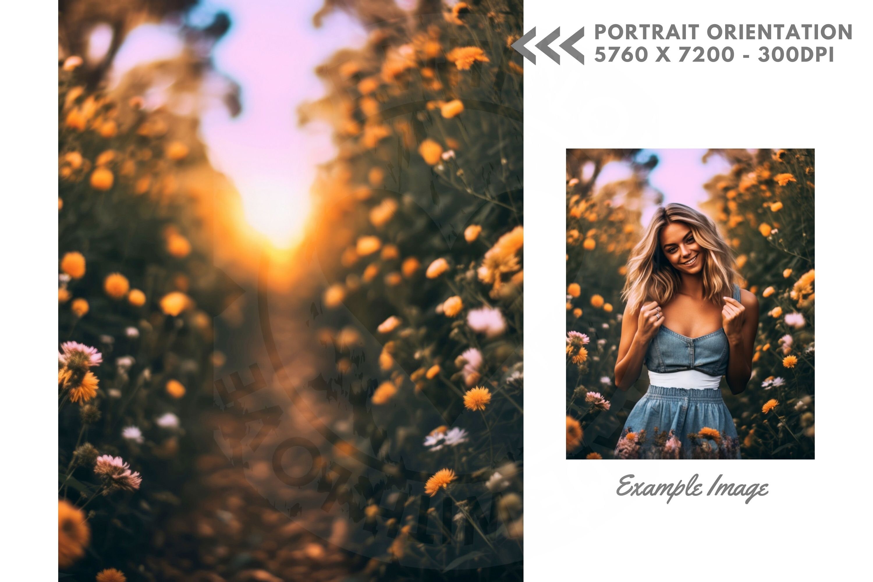 12 Digital Backdrops of Outdoor Field of Flowers Volume 2 for Wedding ...