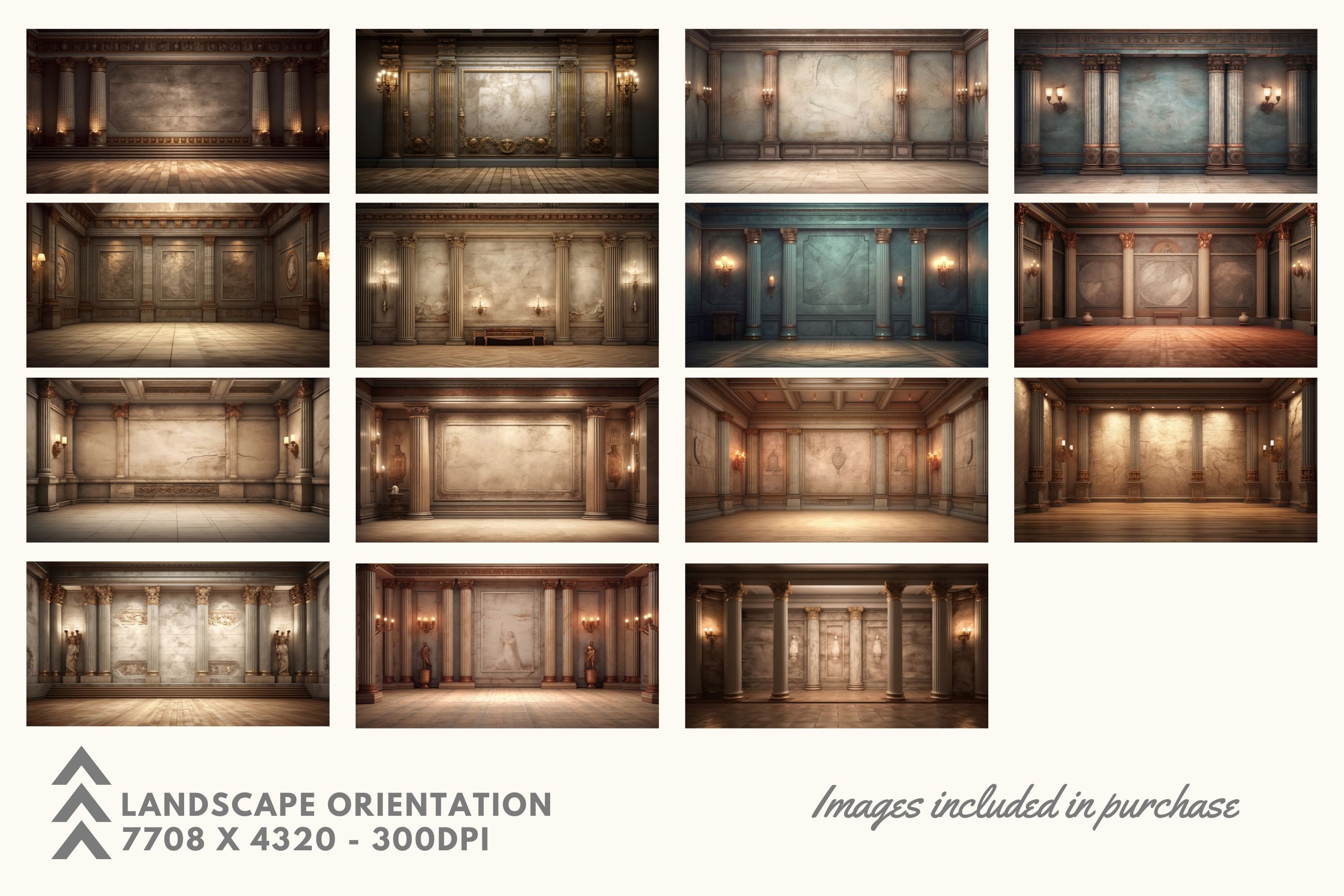 14 Ancient Greek Backdrops, Wall Interiors for Wedding, Maternity, Fine ...