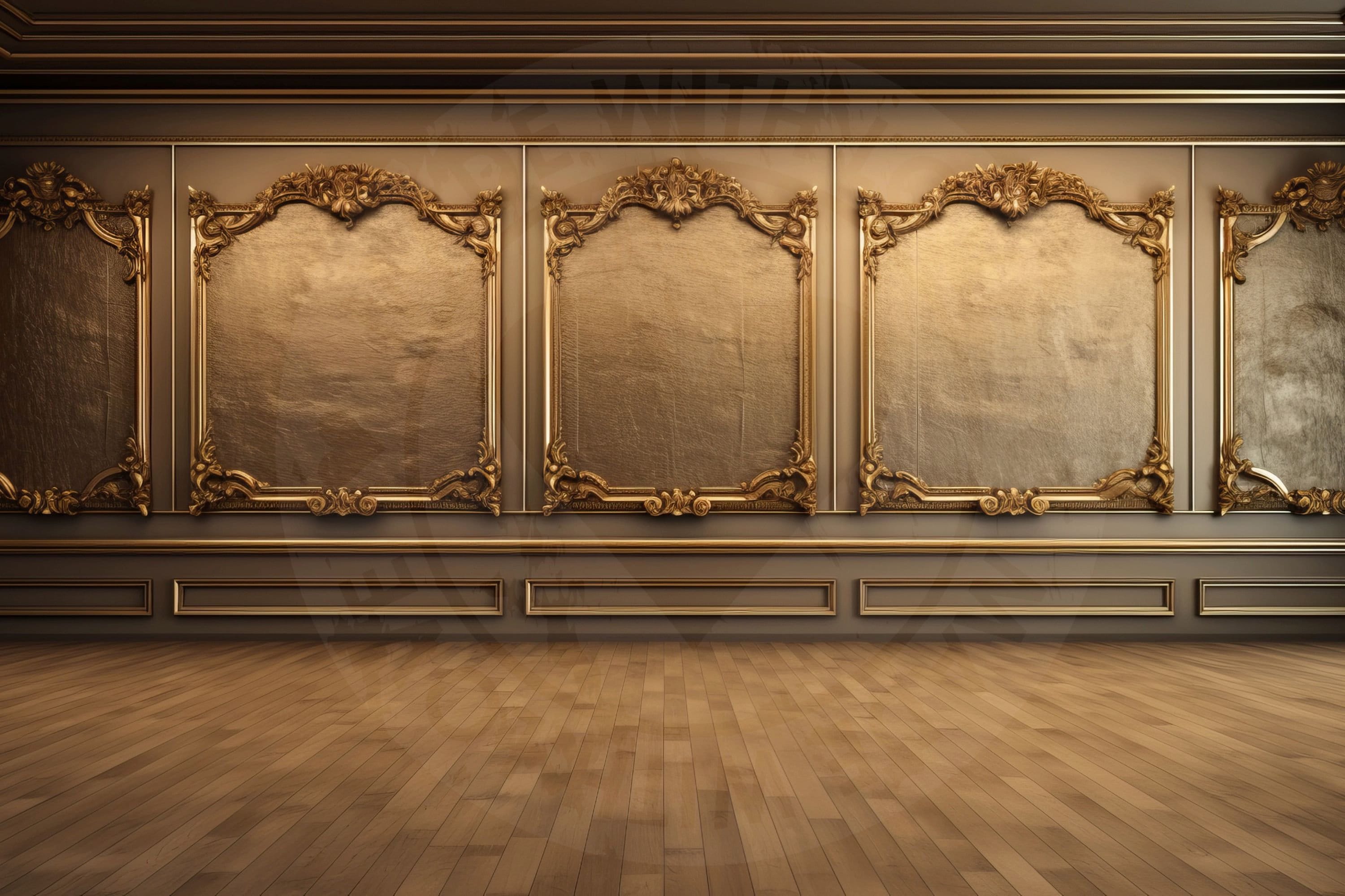 12 Digital Backdrops of Mansion Wall Interiors color Gold for Wedding ...