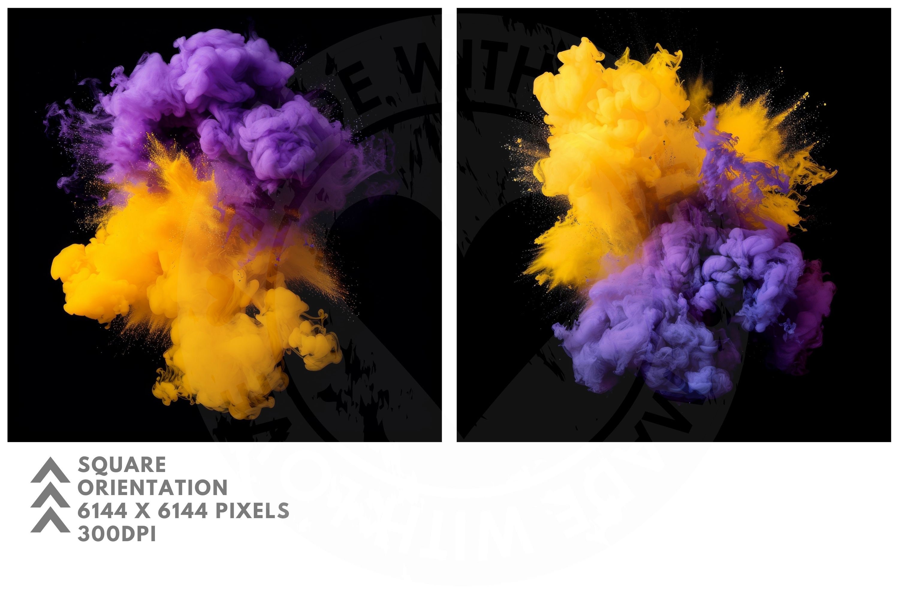 20 Digital Purple and Gold Smoke Overlay Images at 300DPI (size: 6144 X ...
