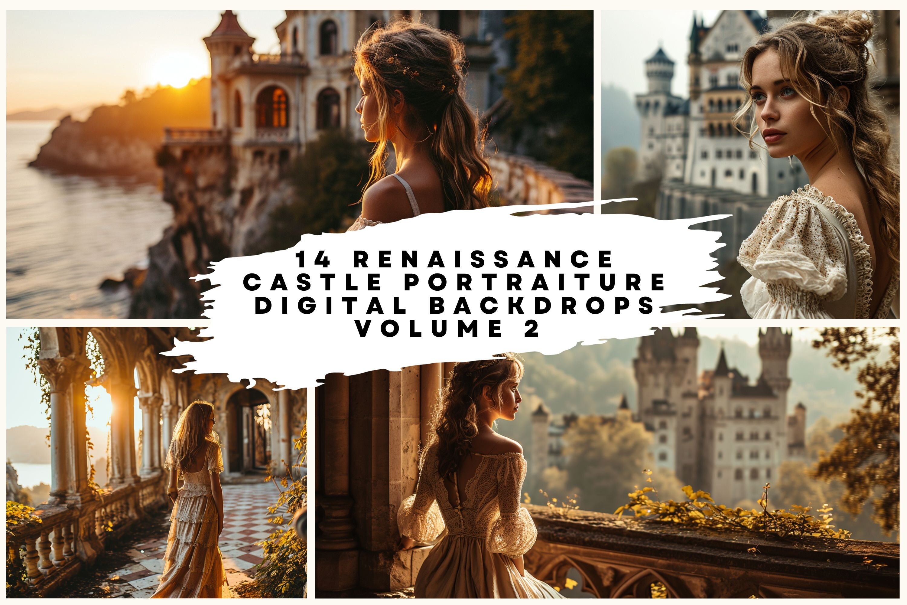 14 Castle Backdrop Renaissance Digital Images at 300DPI (size: 8565 X ...