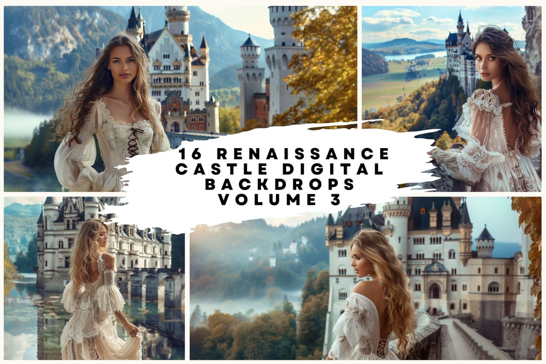 16 Castle Backdrop Renaissance Digital Images at 300DPI (size: 8565 X ...