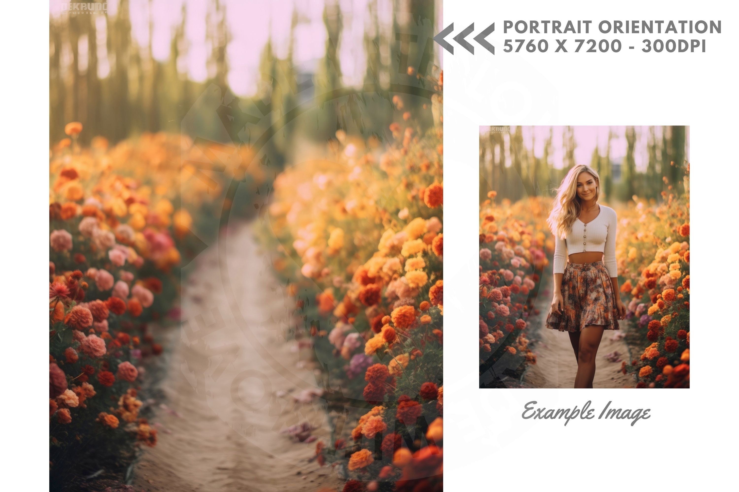 12 Digital Backdrops of Outdoor Field of Flowers Volume 2 for Wedding ...