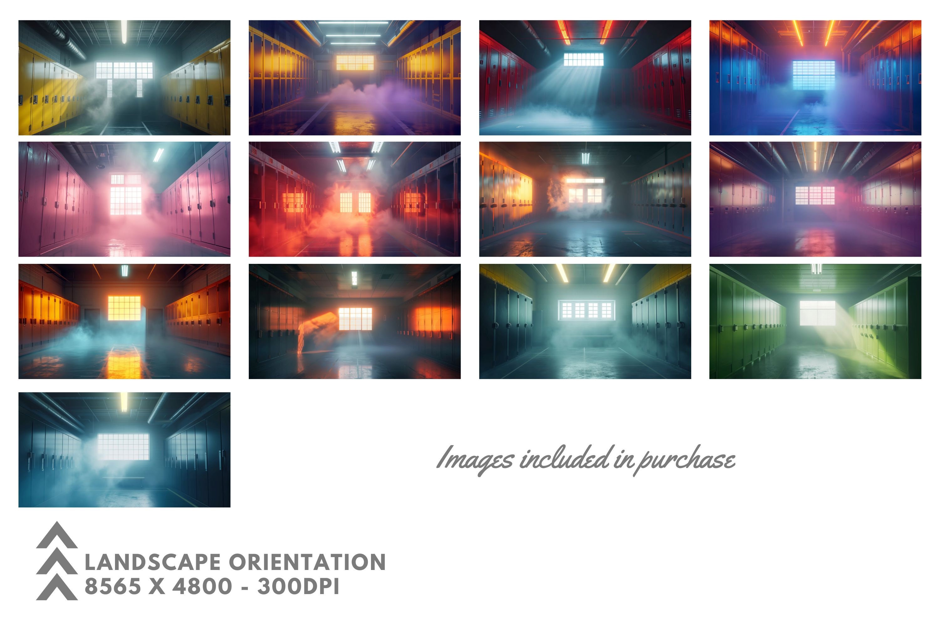 12 Sports Locker Room Various Colors Digital Backgrounds at 300DPI ...