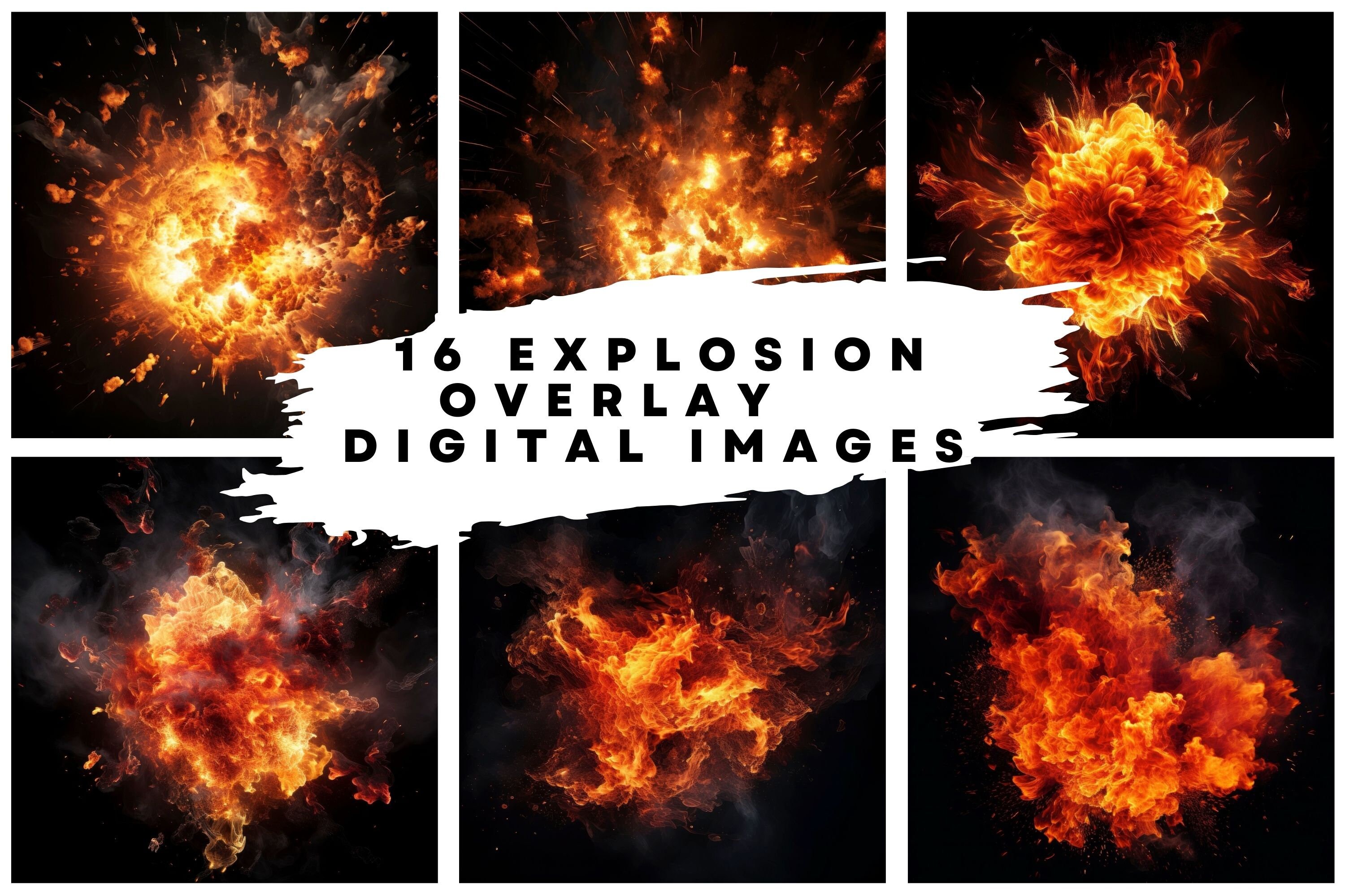 16 Digital Explosion Overlay Images for Dance, Sports, Film, Wedding ...