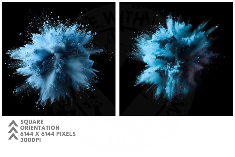 16 Digital Blue Smoke Overlay Images at 300DPI (size: 6144 X 6144) for ...