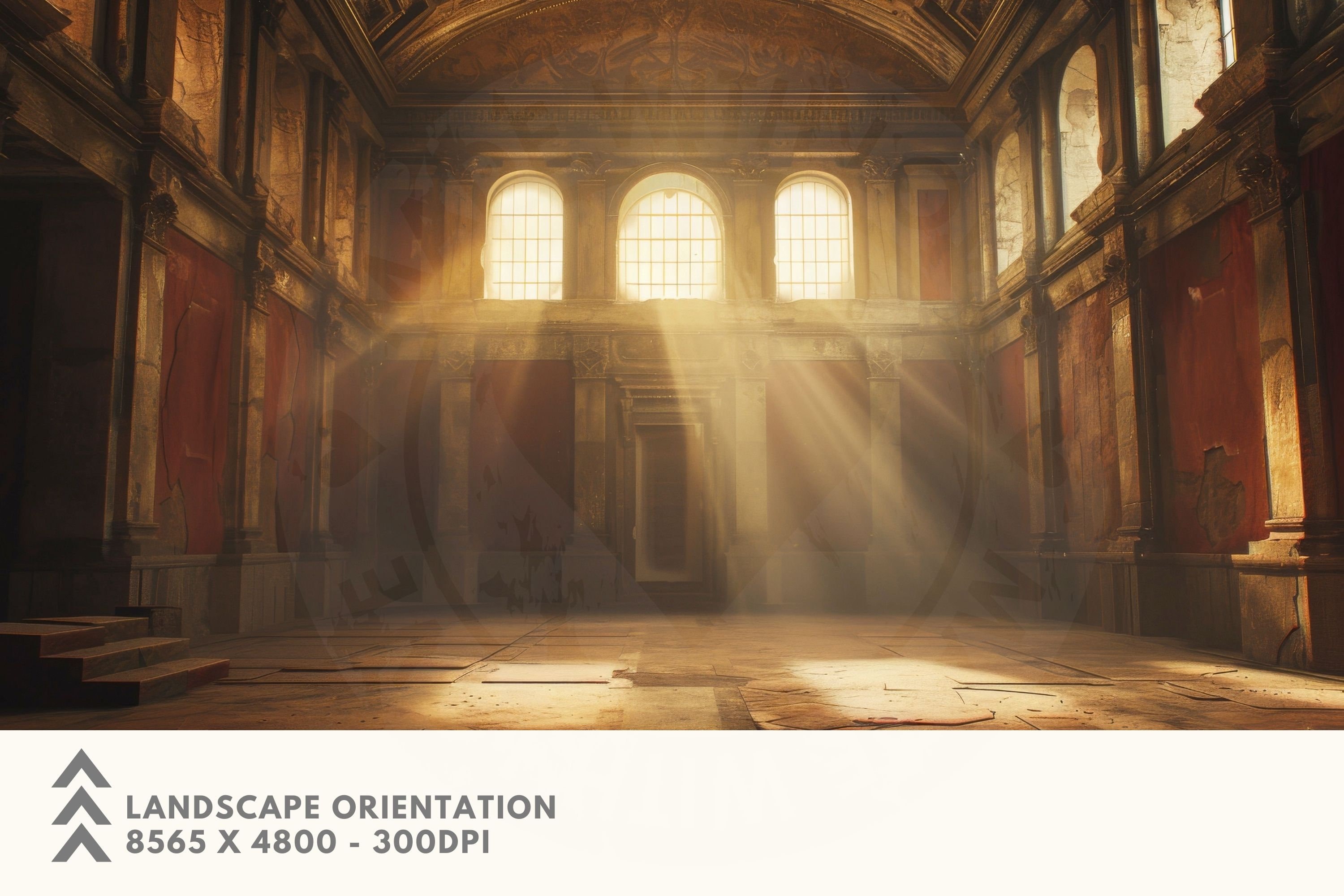 14 Digital Backdrops of Roman Inspired Wall Interiors 8565 X 4800 at ...