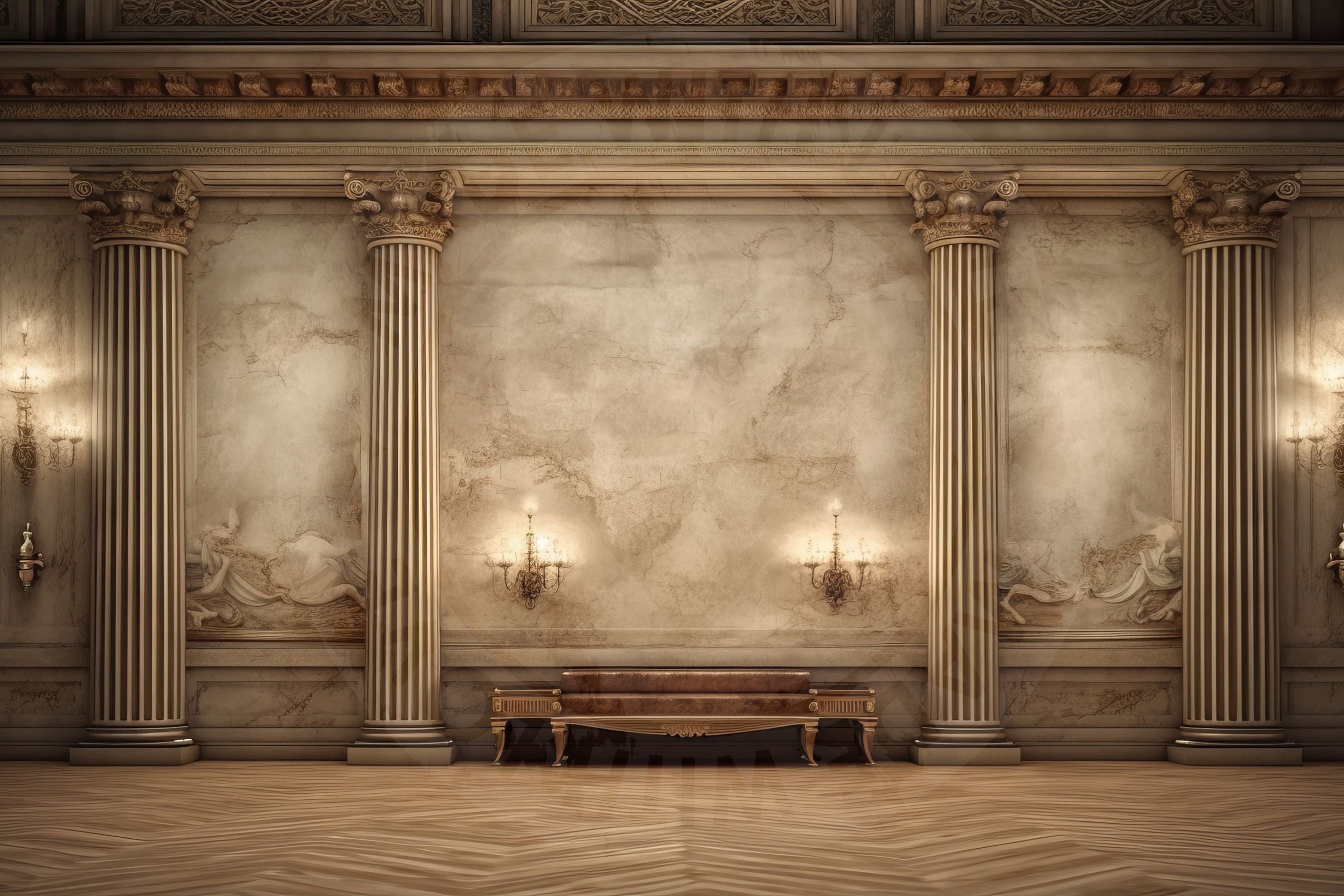 14 Digital Backdrops of Ancient Greek Wall Interiors for - Etsy