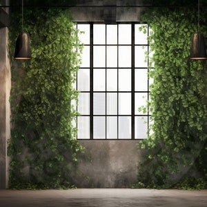 12 Digital Backdrops of Ivy Covered Window Interiors for Wedding ...
