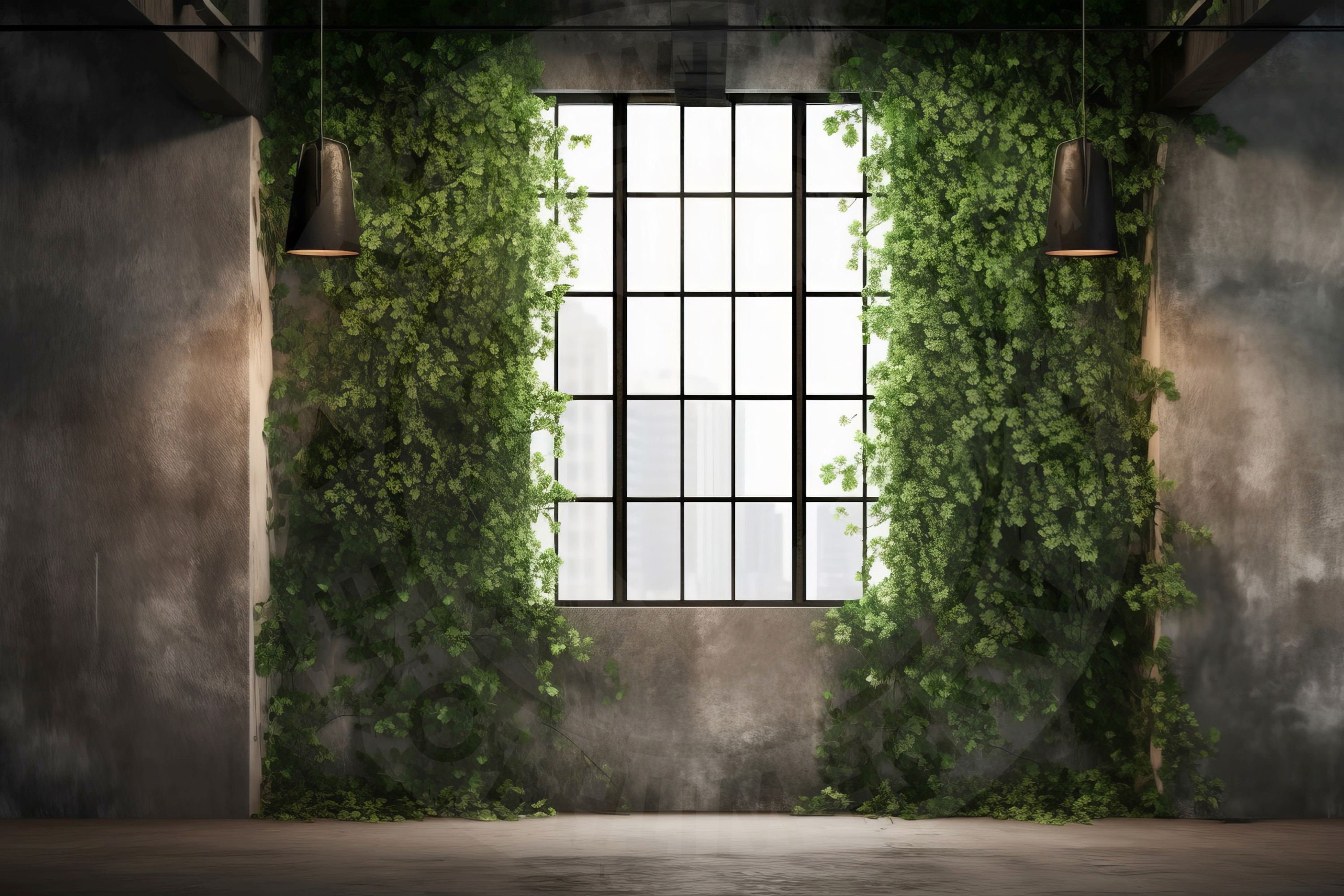 12 Digital Backdrops of Ivy Covered Window Interiors for Wedding ...