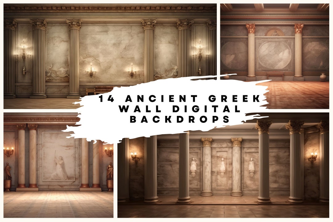 14 Ancient Greek Backdrops, Wall Interiors for Wedding, Maternity, Fine ...