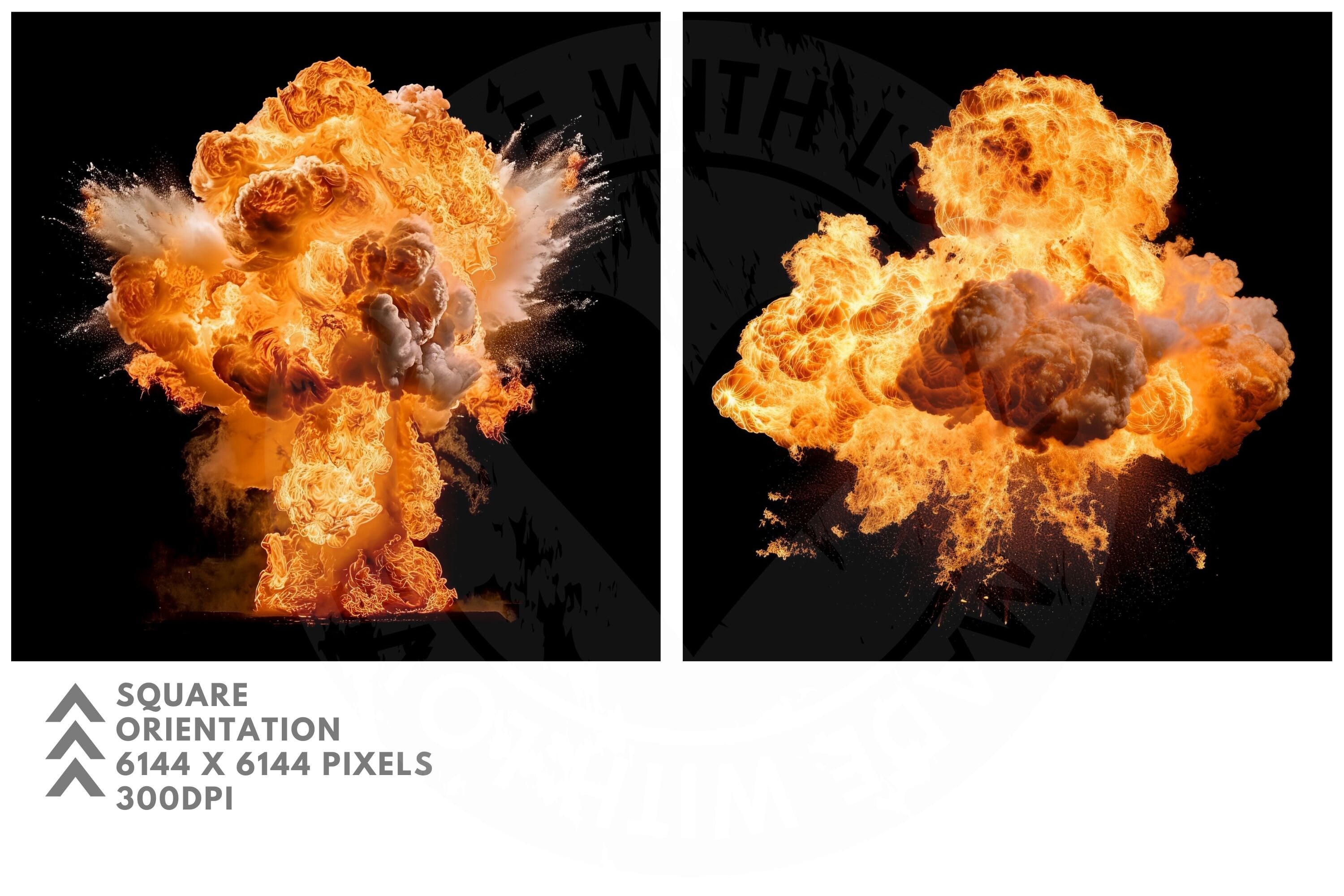 18 Digital Explosion Overlay Images Volume 2 for Dance, Sports, Film ...