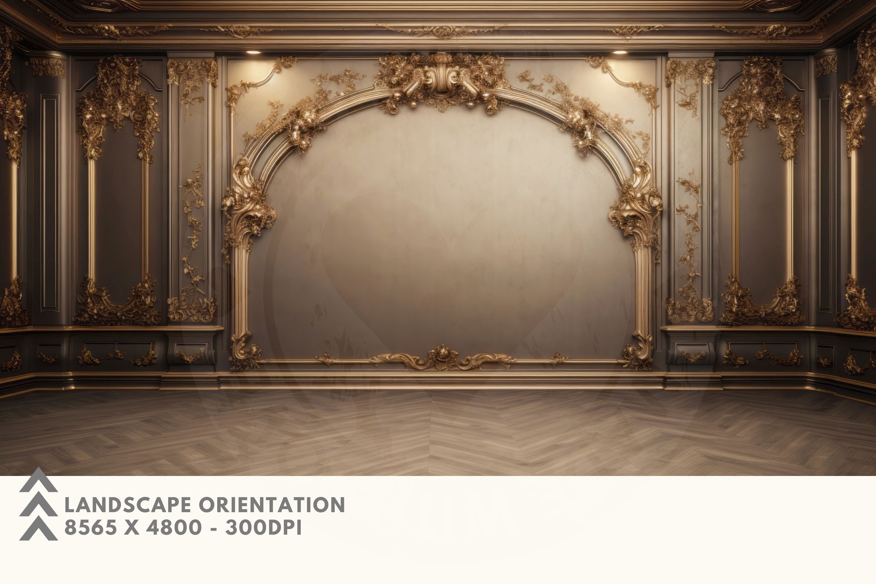 12 Digital Backdrops of Mansion Wall Interiors color Gold - Etsy