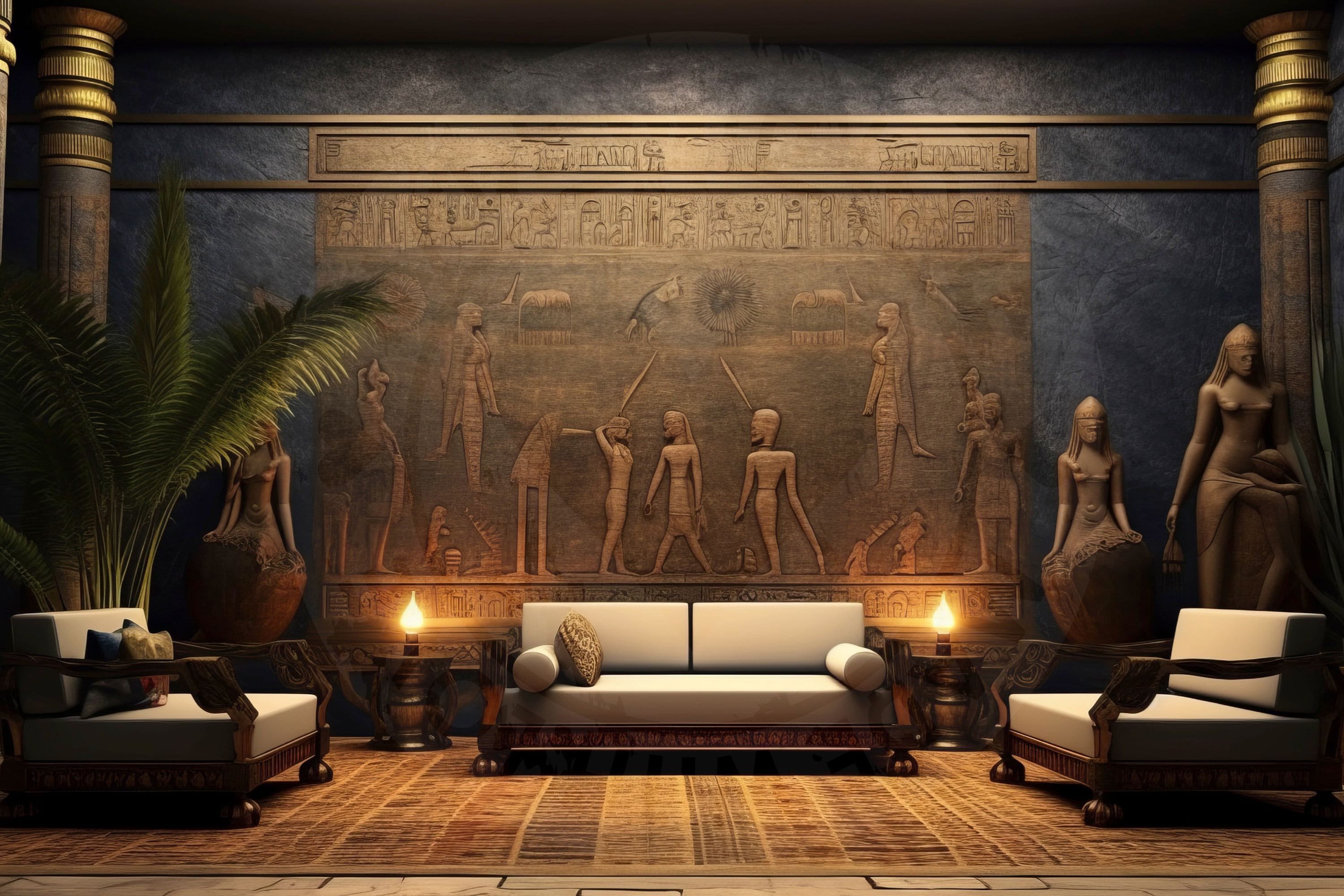 14 Digital Backdrops of Egyptian Wall Interiors for Wedding, Maternity ...
