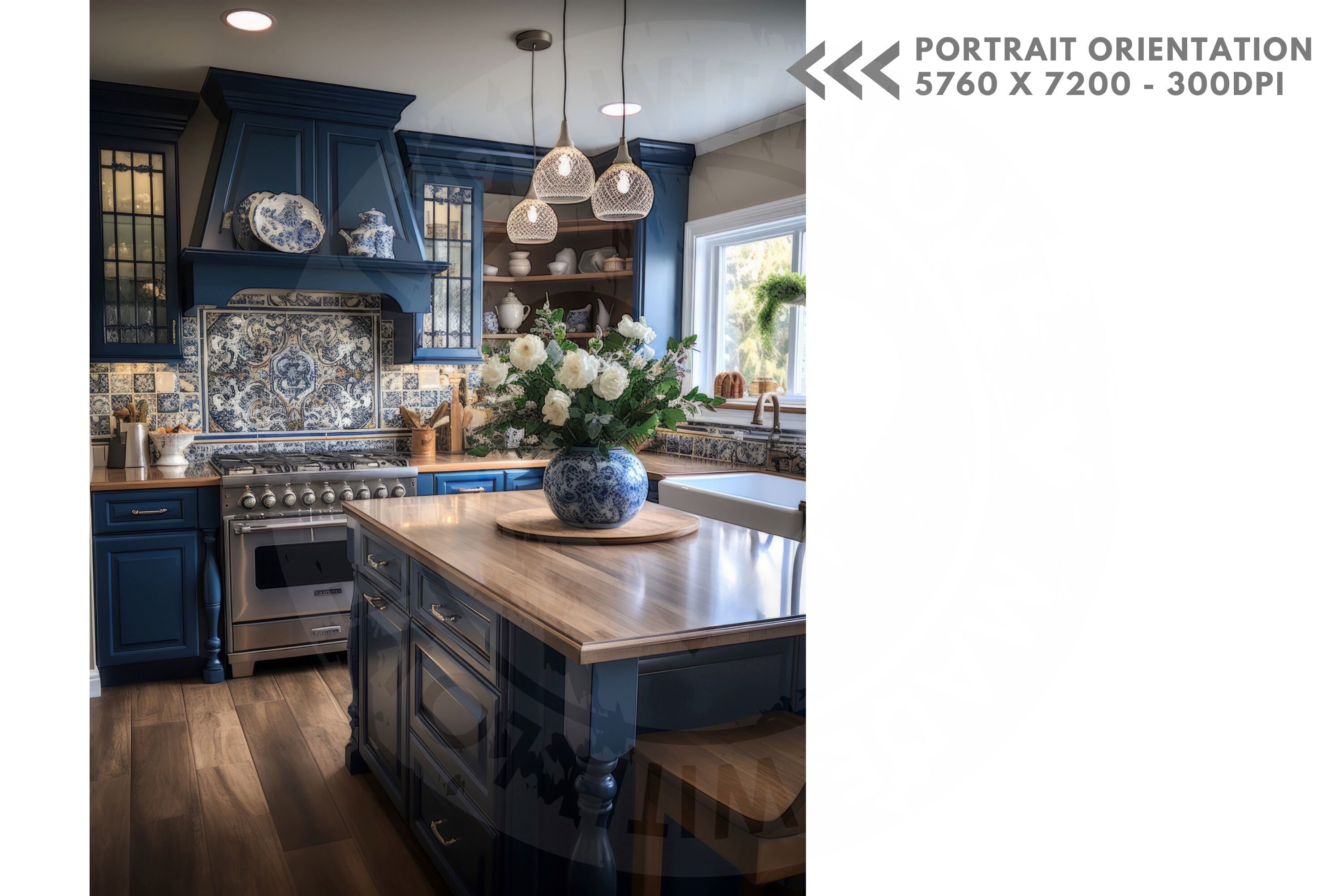 14 Colorful Kitchens Digital Backgrounds for Film, Business, Bridal ...